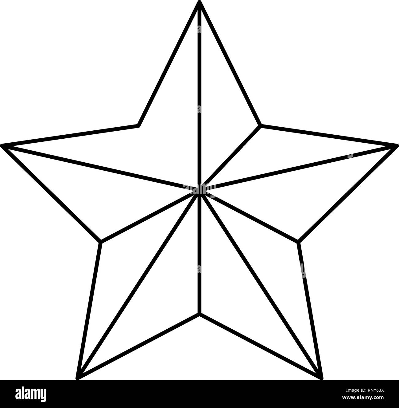star sign outline on white background vector illustration Stock Vector ...