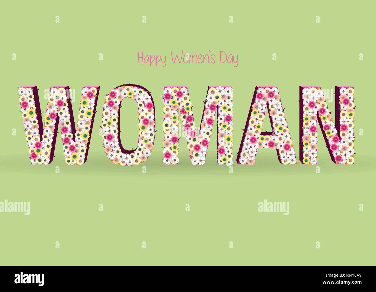 Girl adorned with flowers Stock Vector Images - Alamy