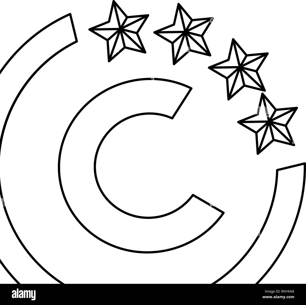 copyright protection of intellectual emblem vector illustration Stock ...