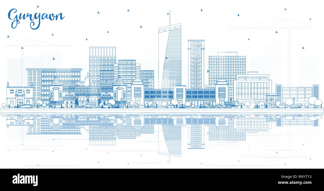 Gurgaon india skyline hi-res stock photography and images - Alamy