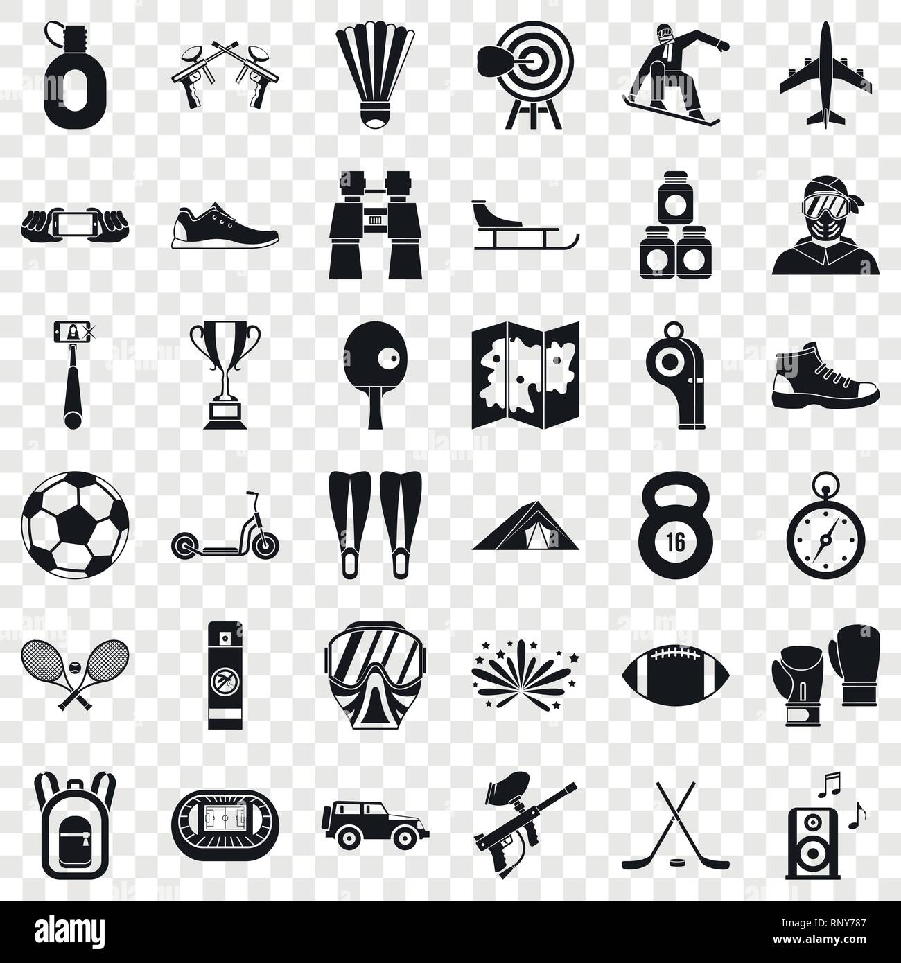 Activity icons set, simple style Stock Vector Image & Art - Alamy