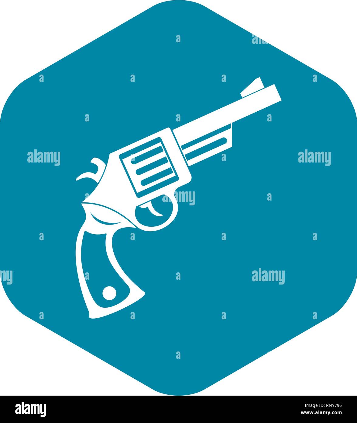 Vintage revolver icon, simple style Stock Vector Image & Art - Alamy