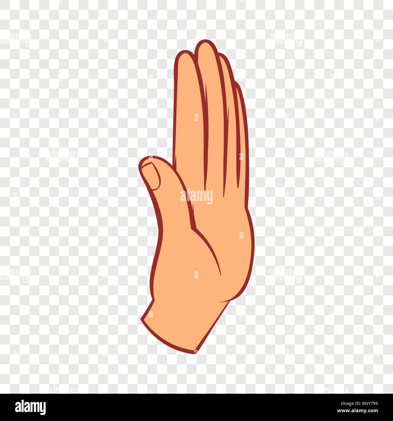 Stop gesture icon, cartoon style Stock Vector Image & Art - Alamy