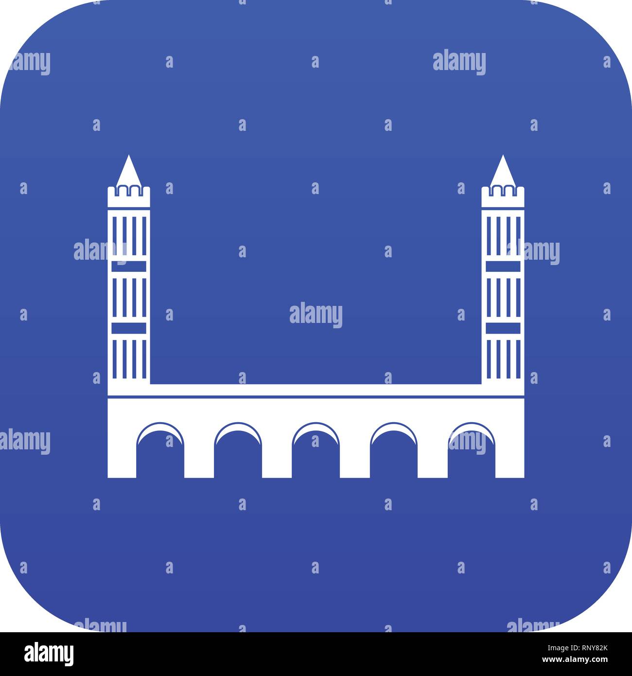 Bridge icon digital blue Stock Vector Image & Art - Alamy
