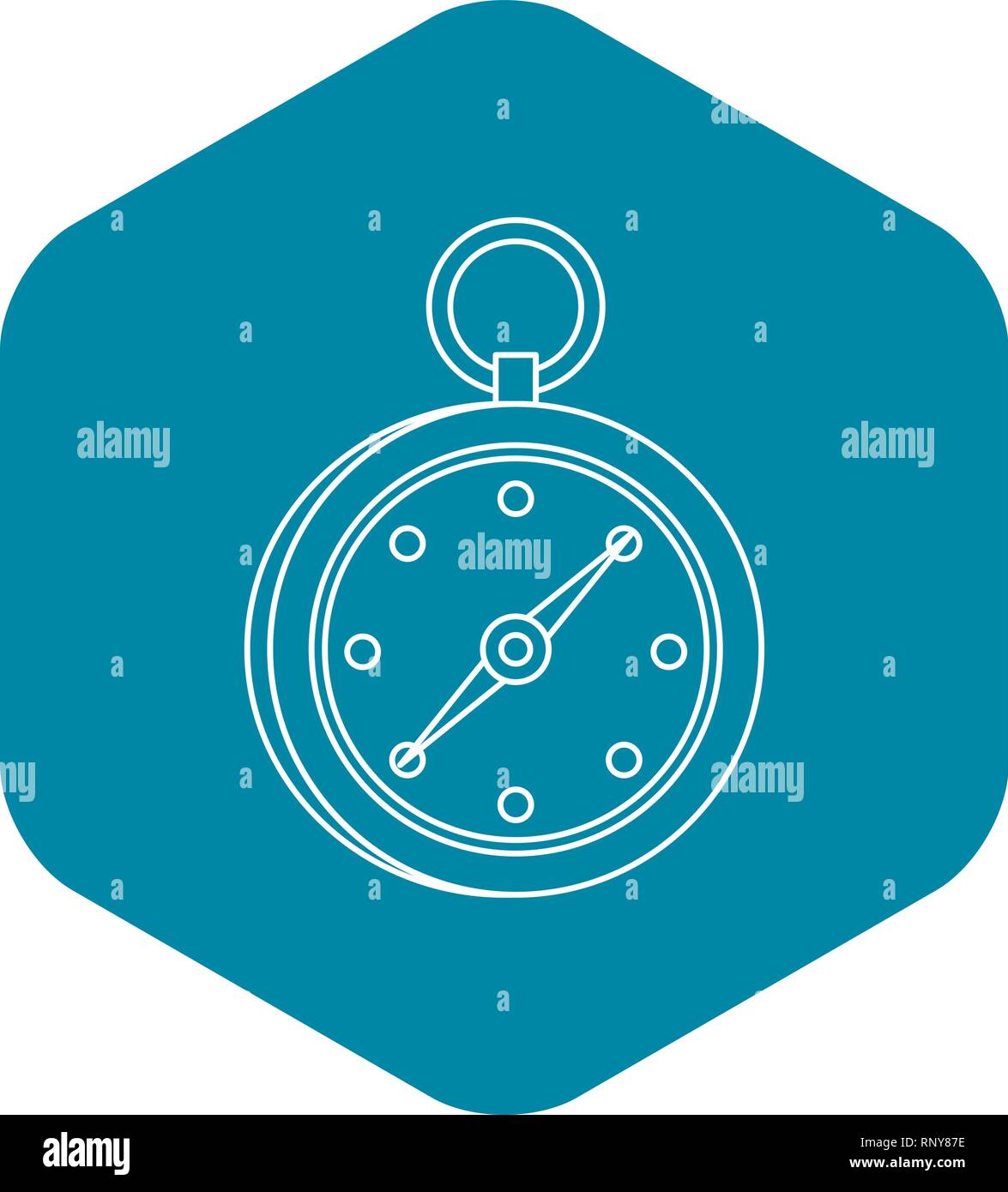 Compass icon, outline style Stock Vector Image & Art - Alamy