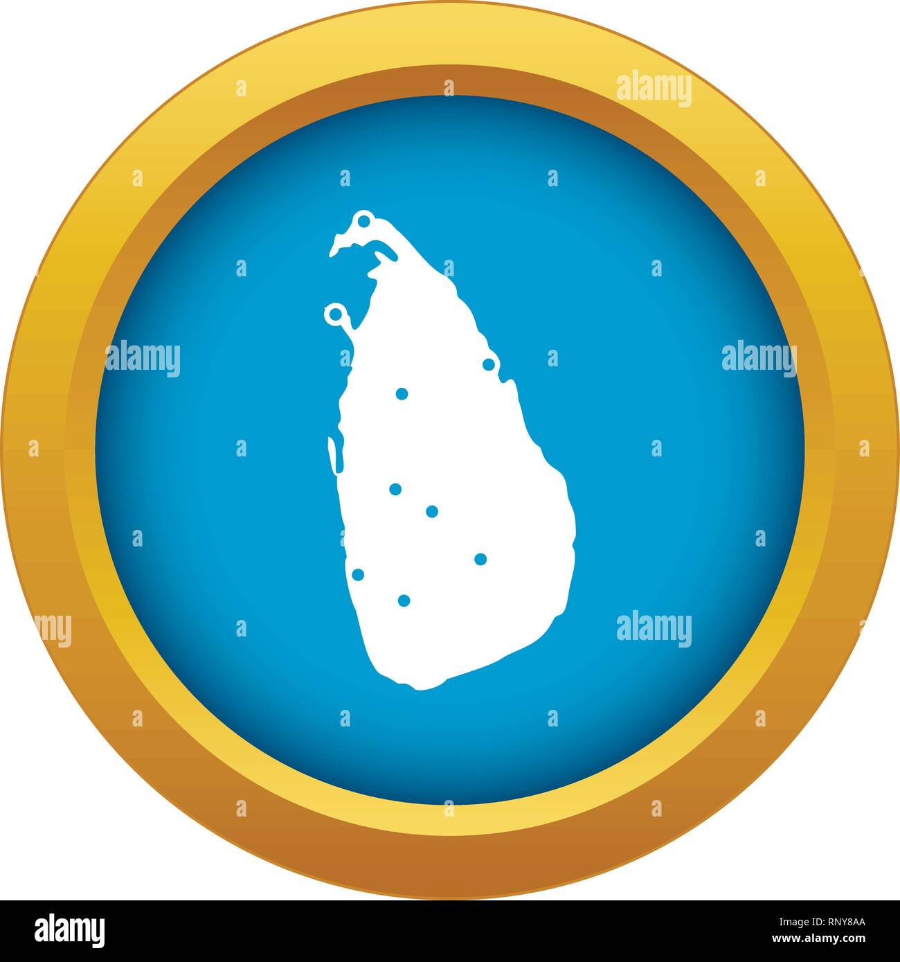 Map of Sri Lanka icon blue vector isolated Stock Vector Image & Art - Alamy