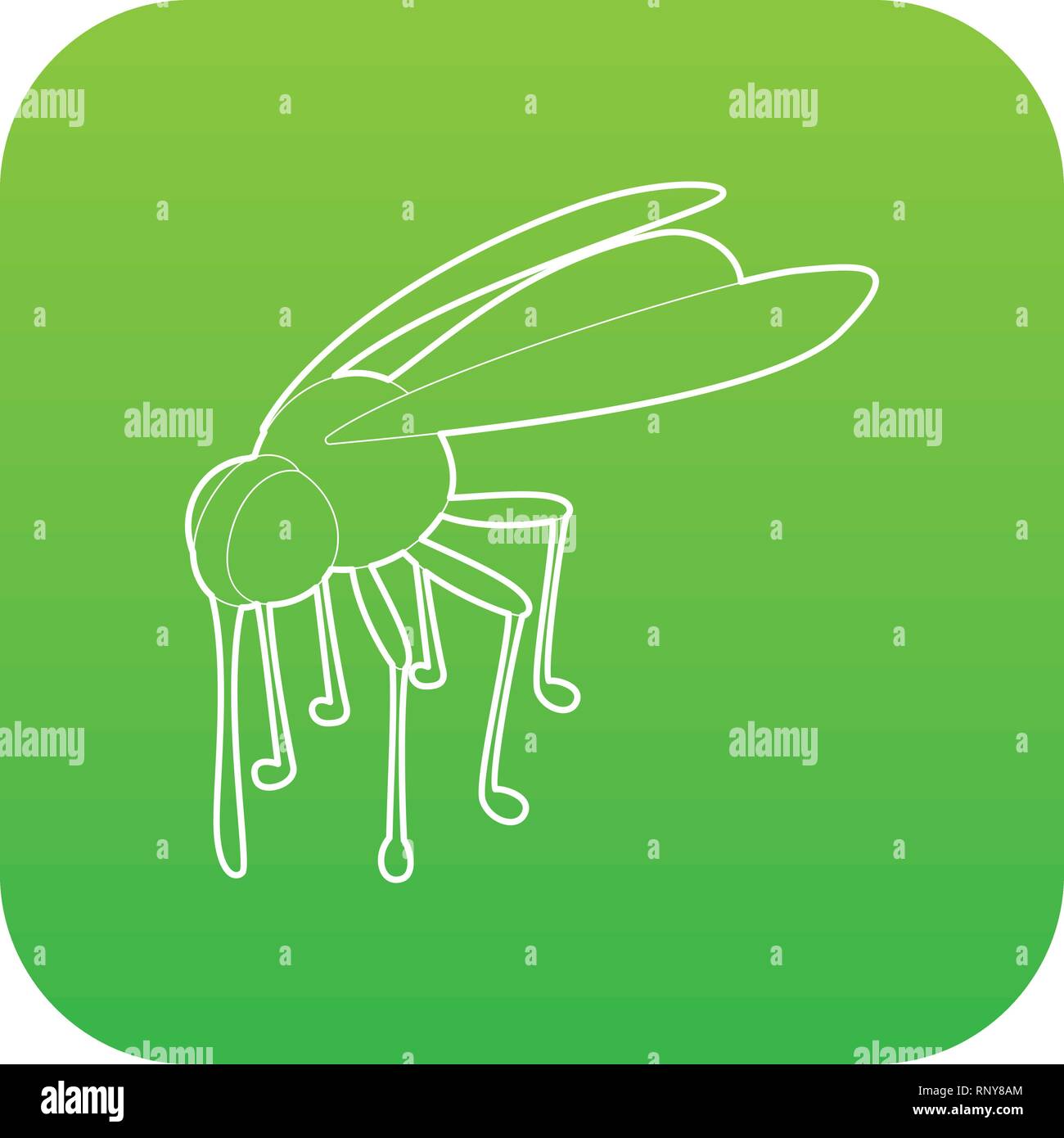 Mosquito icon green vector Stock Vector Image & Art - Alamy