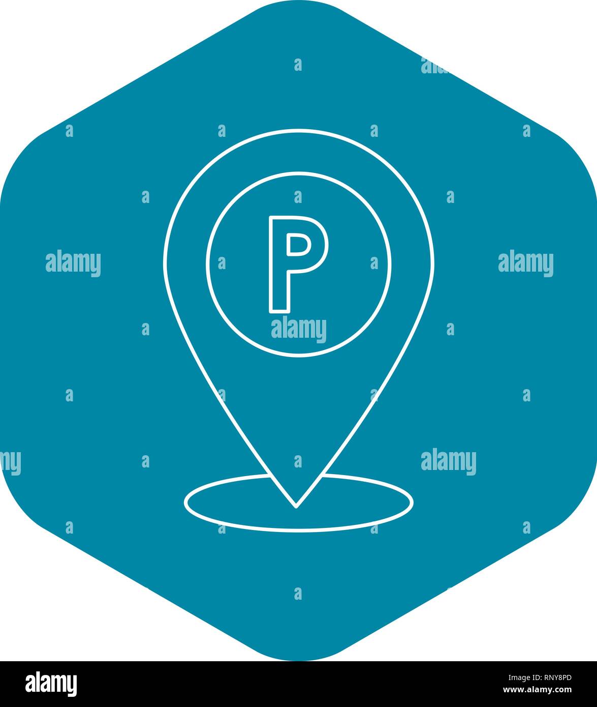 Parking pin icon, outline style Stock Vector Image & Art - Alamy