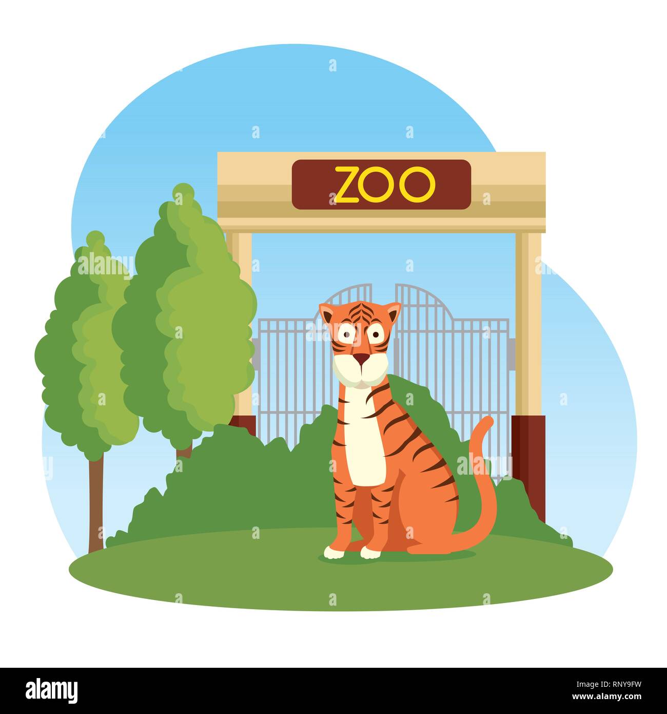 Tiger in bushes Stock Vector Images - Alamy