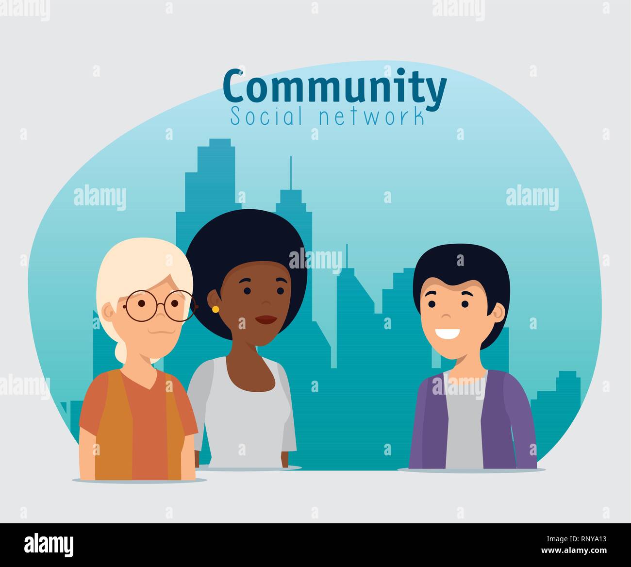 people friendship cooperation service talking vector illustration Stock ...