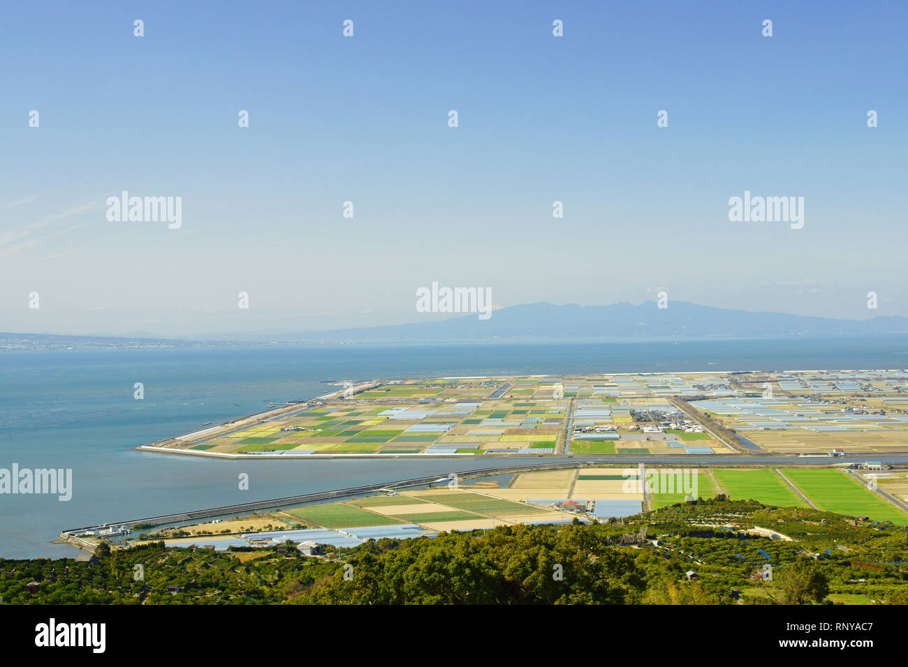 Reclaimed land, Ariake Sea, Kumamoto Prefecture, Japan Stock Photo - Alamy