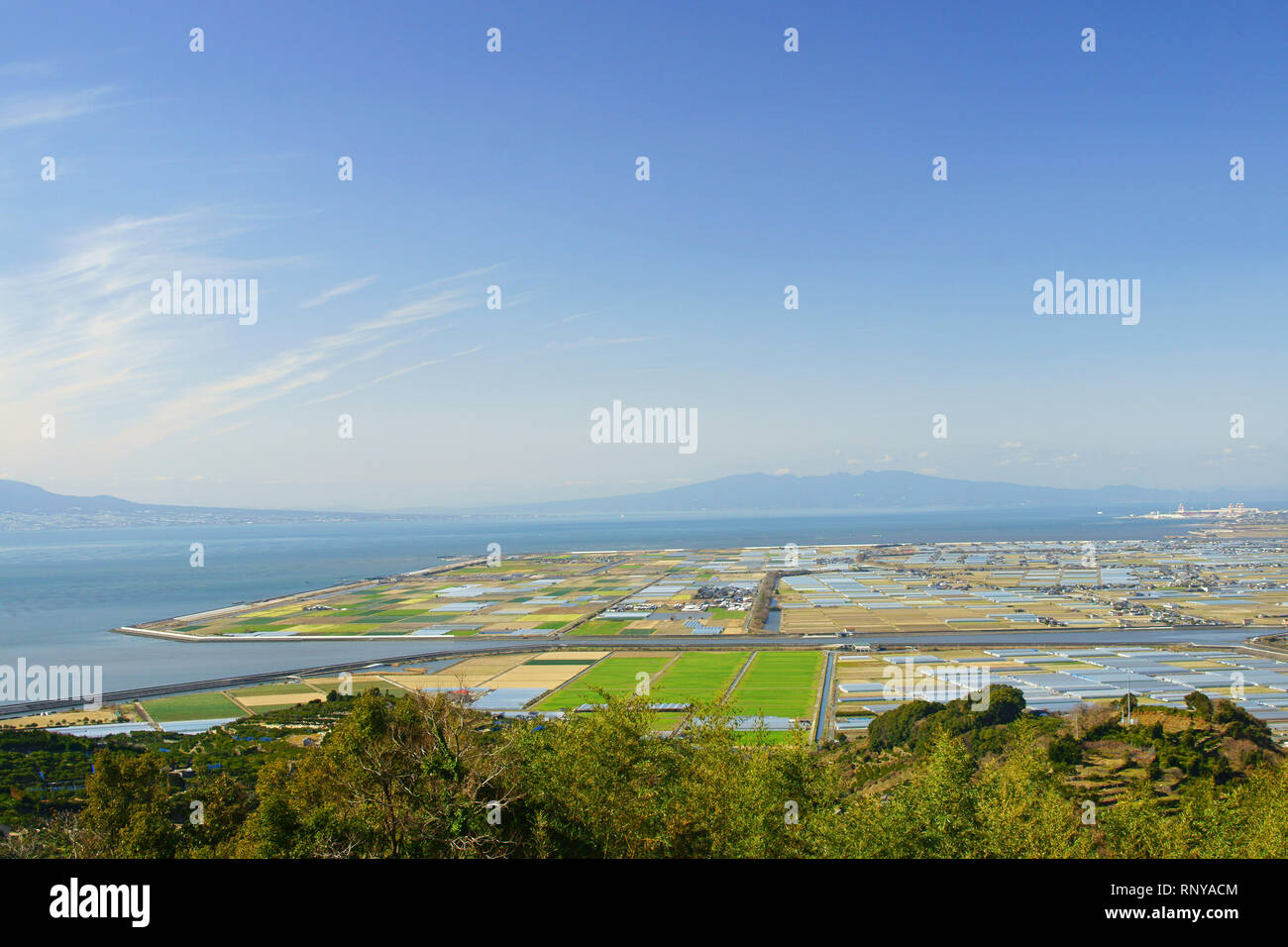 Reclaimed land, Ariake Sea, Kumamoto Prefecture, Japan Stock Photo - Alamy