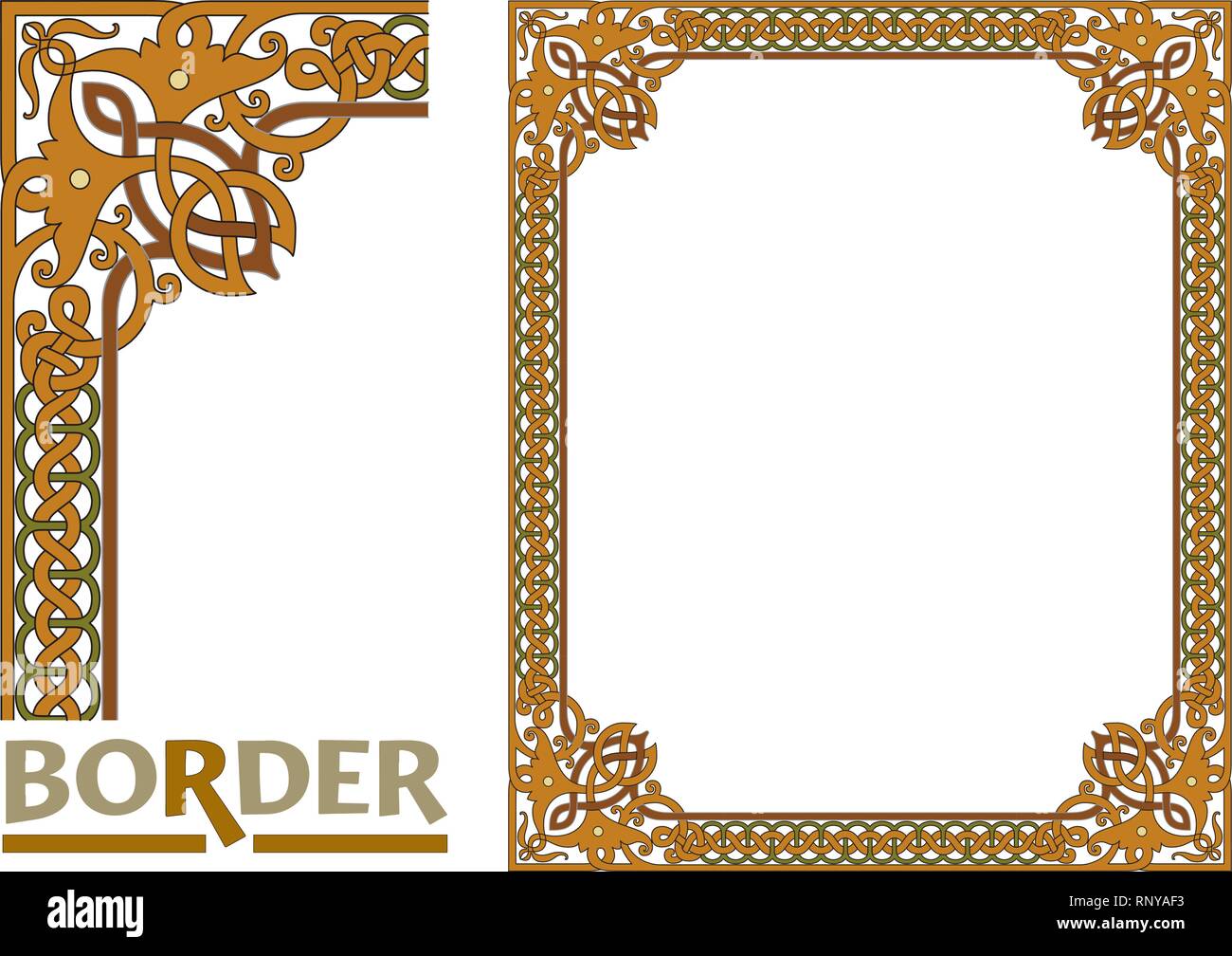 Old World Borders Vector - Tiled frame in plant leaves and flowers ...