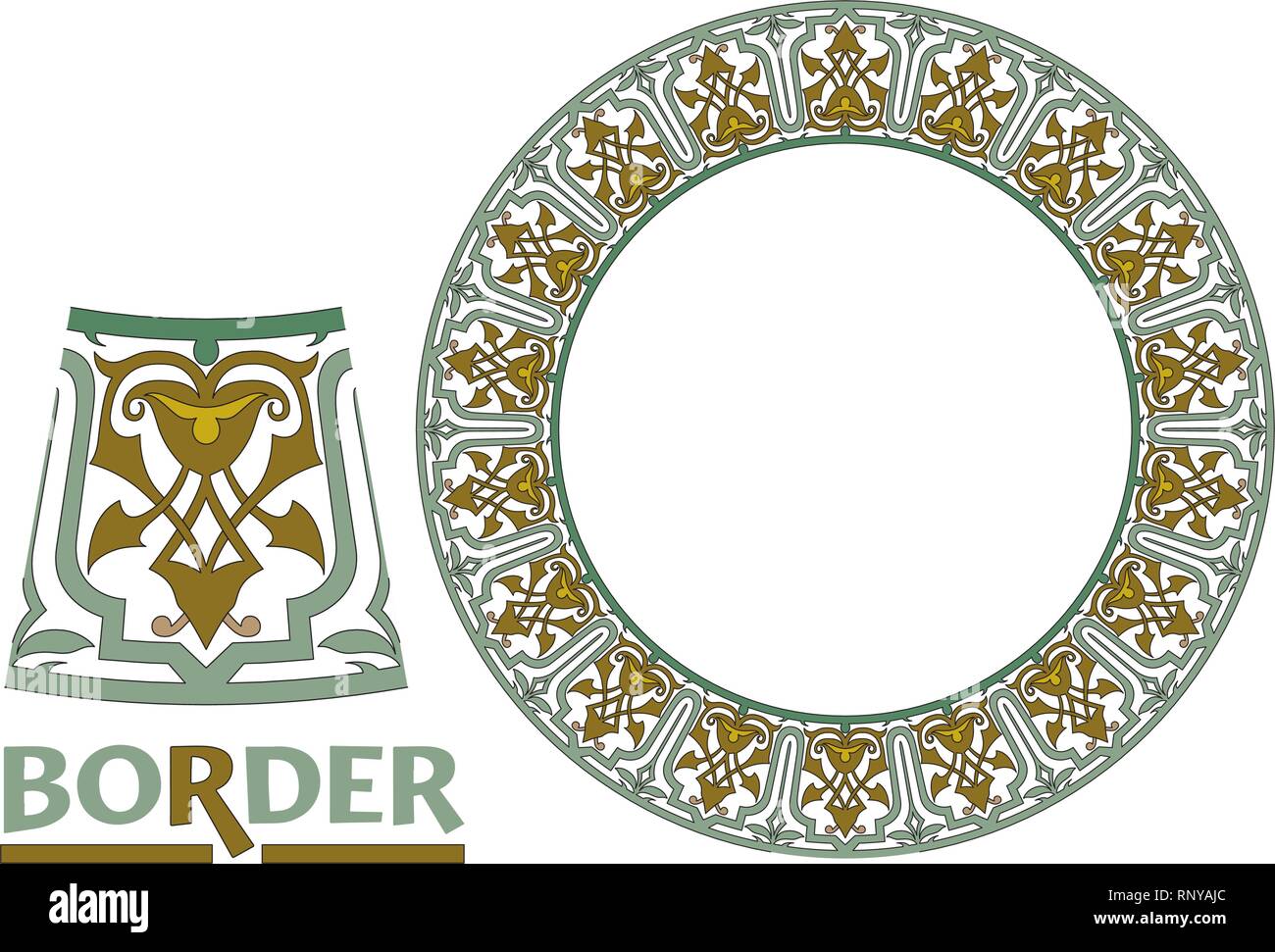 Old World Borders Vector - Tiled frame in plant leaves and flowers ...