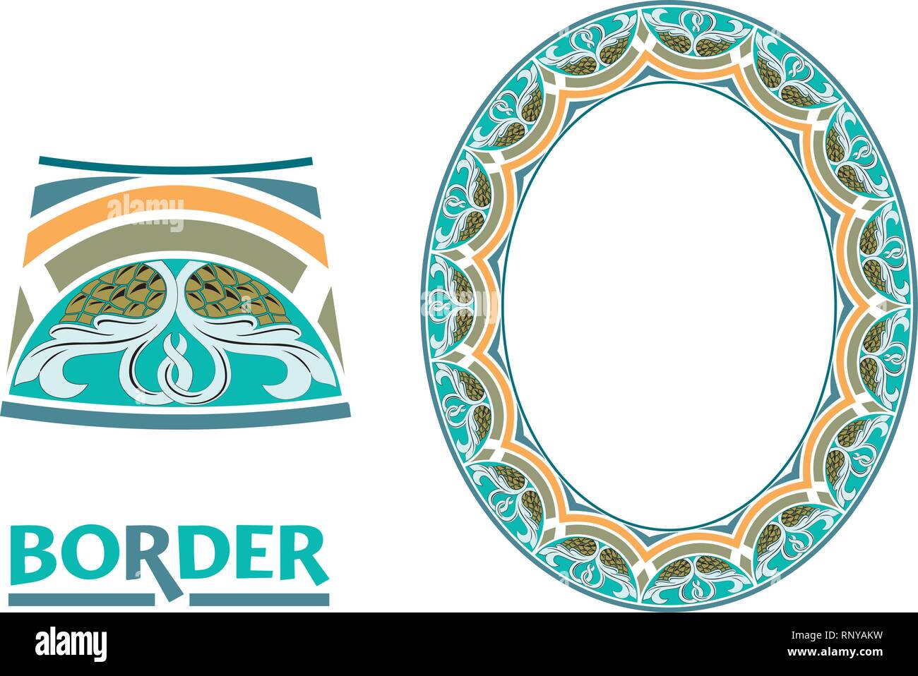 Old World Borders Vector - Tiled frame in plant leaves and flowers ...