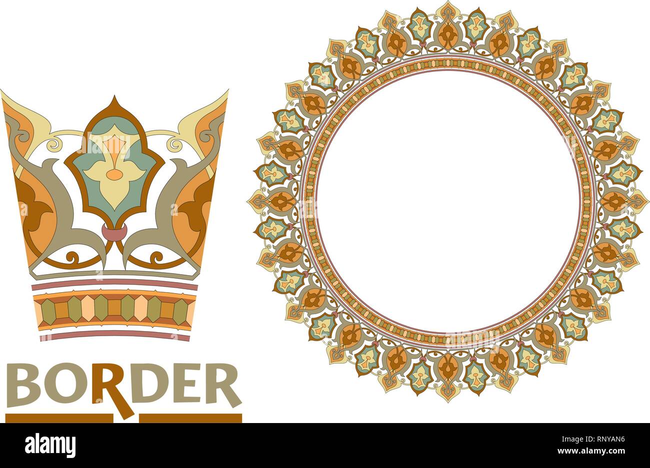 Old World Borders Vector - Tiled frame in plant leaves and flowers ...