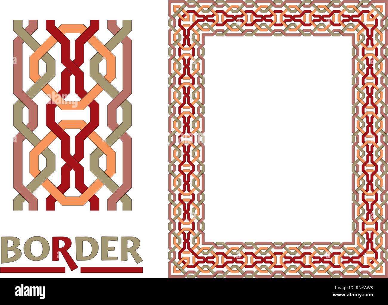 Old World Borders Vector - Tiled frame in plant leaves and flowers ...