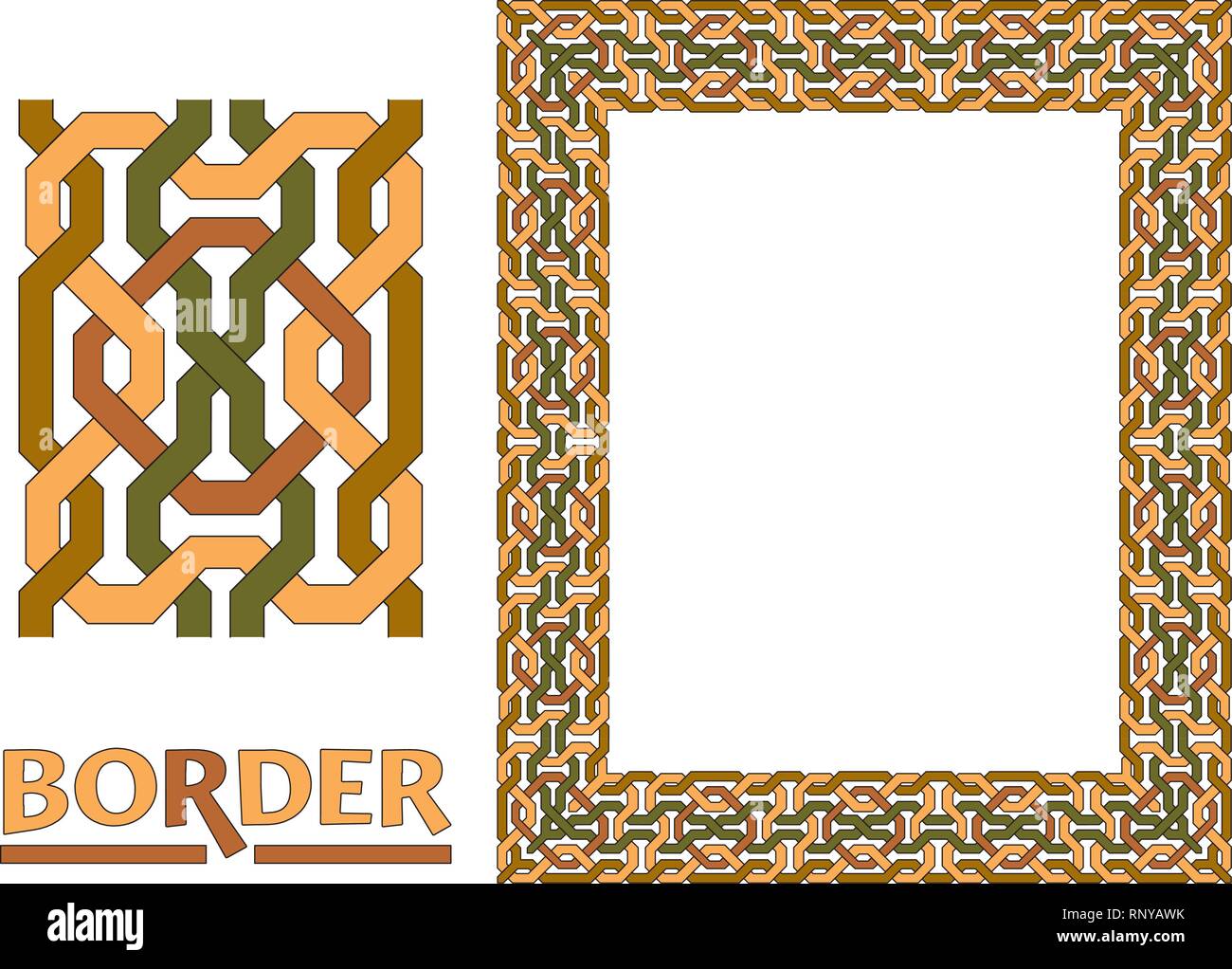 Old World Borders Vector - Tiled frame in plant leaves and flowers ...
