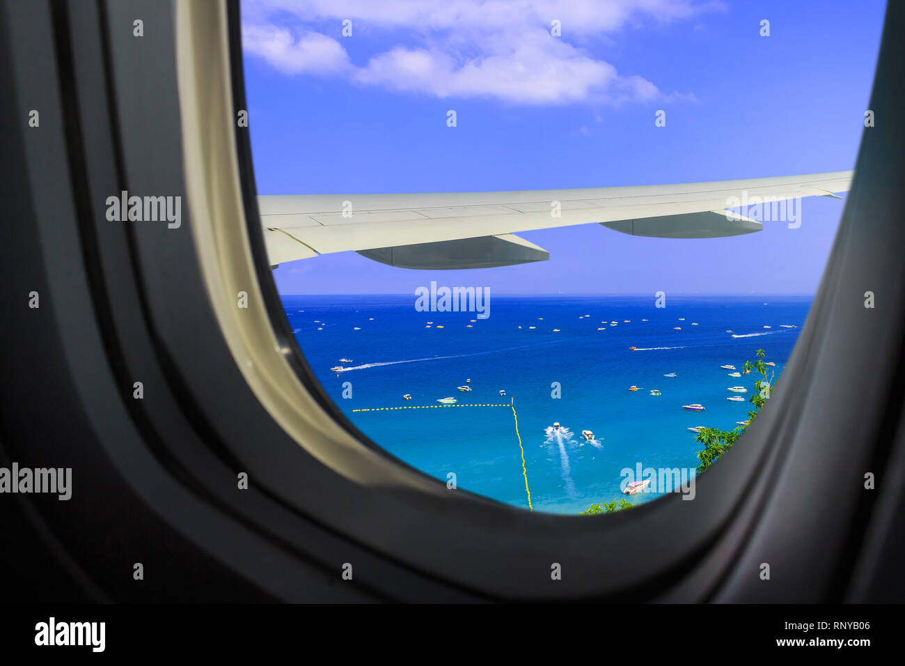 aerial view of sea island landscape Stock Photo - Alamy