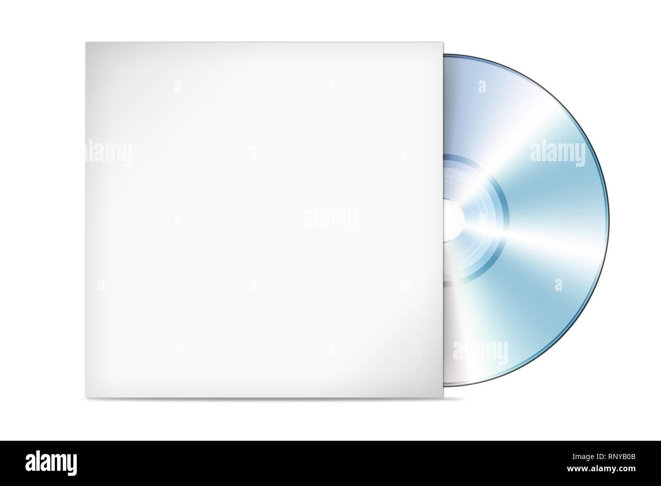 Compact disk with cover illustration (cd, case, dvd Stock Photo - Alamy