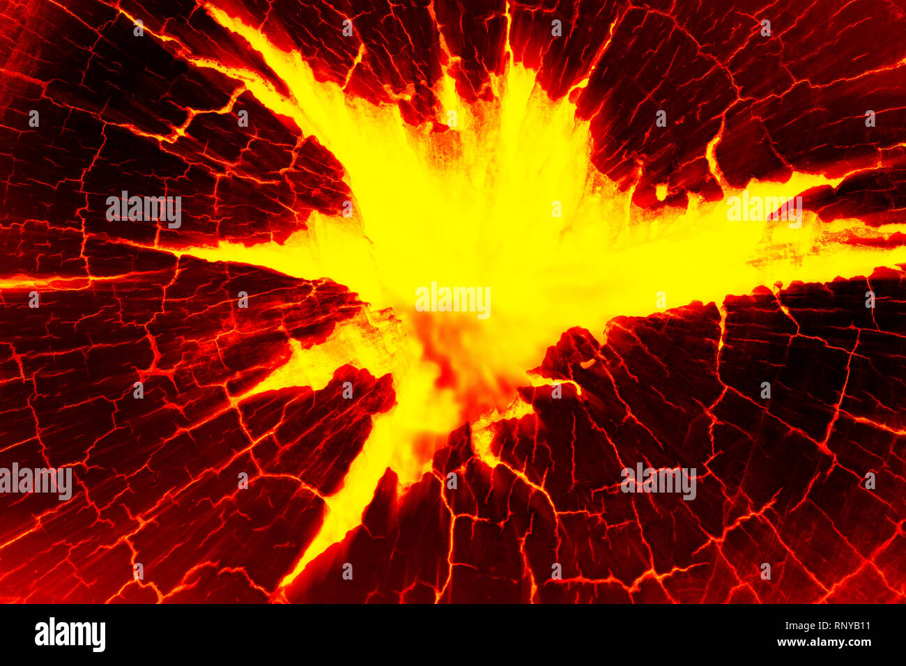 heat red cracked ground texture after eruption volcano Stock Photo - Alamy
