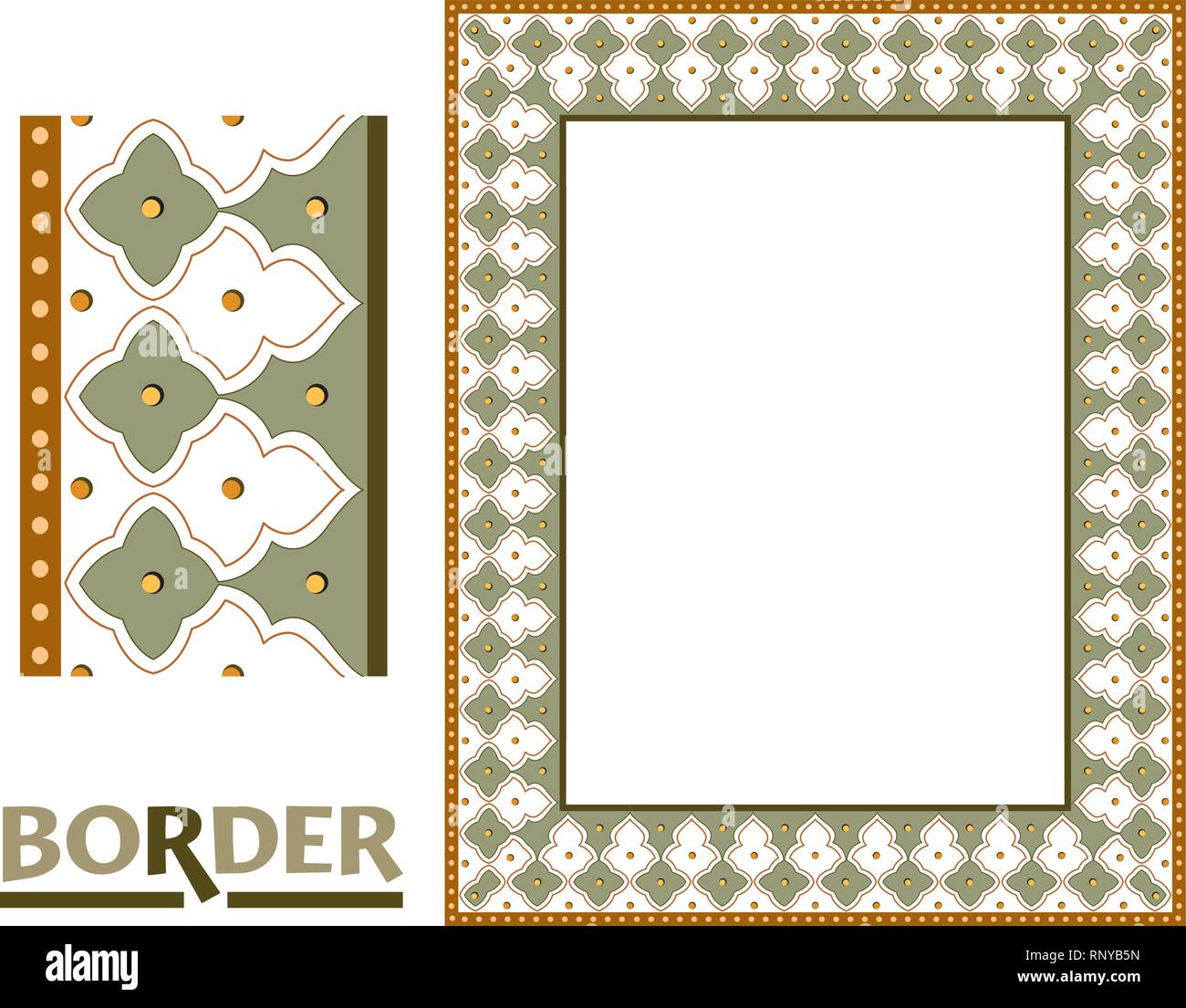 Old World Borders Vector - Tiled frame in plant leaves and flowers ...
