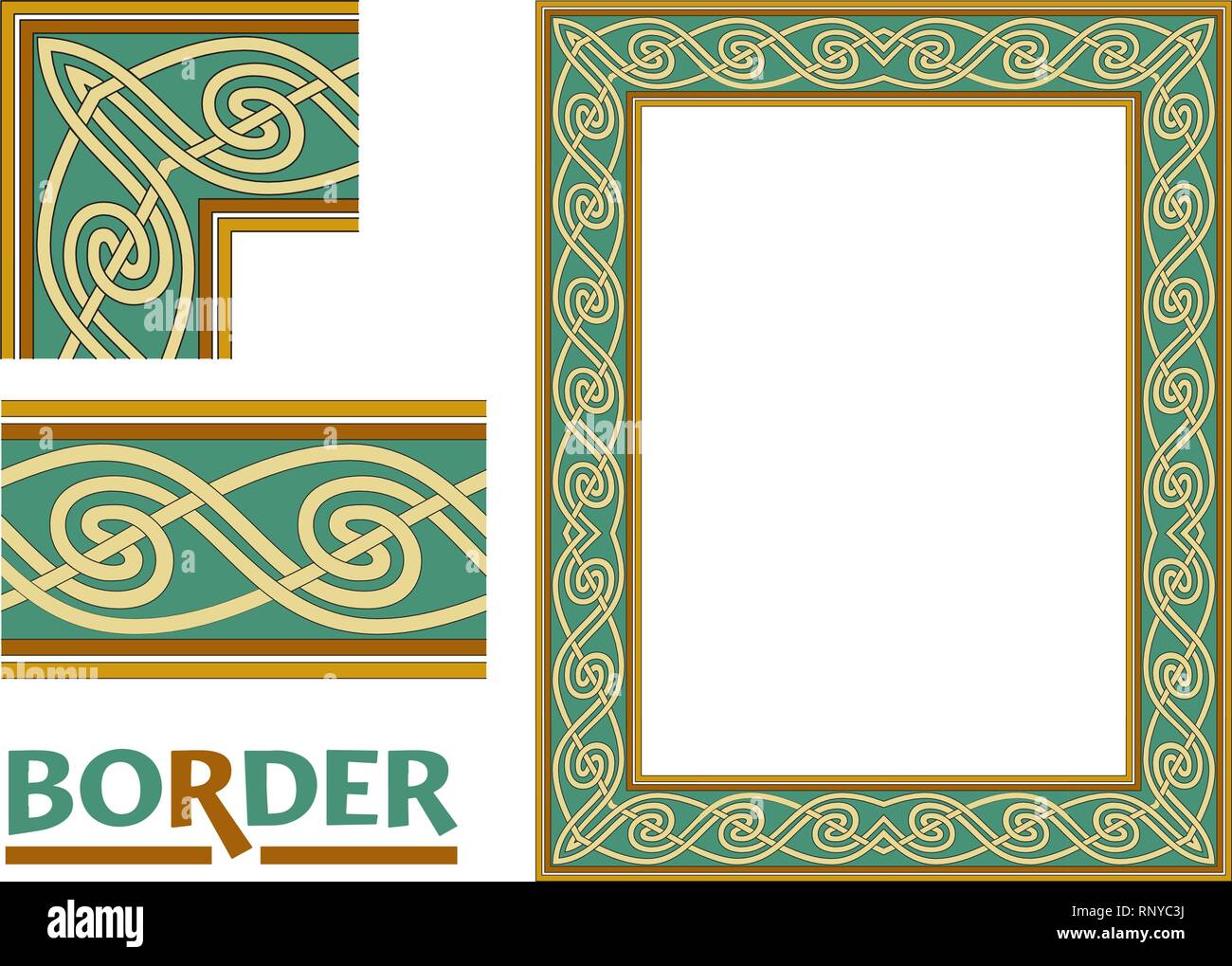 Old World Borders Vector - Tiled frame in plant leaves and flowers ...
