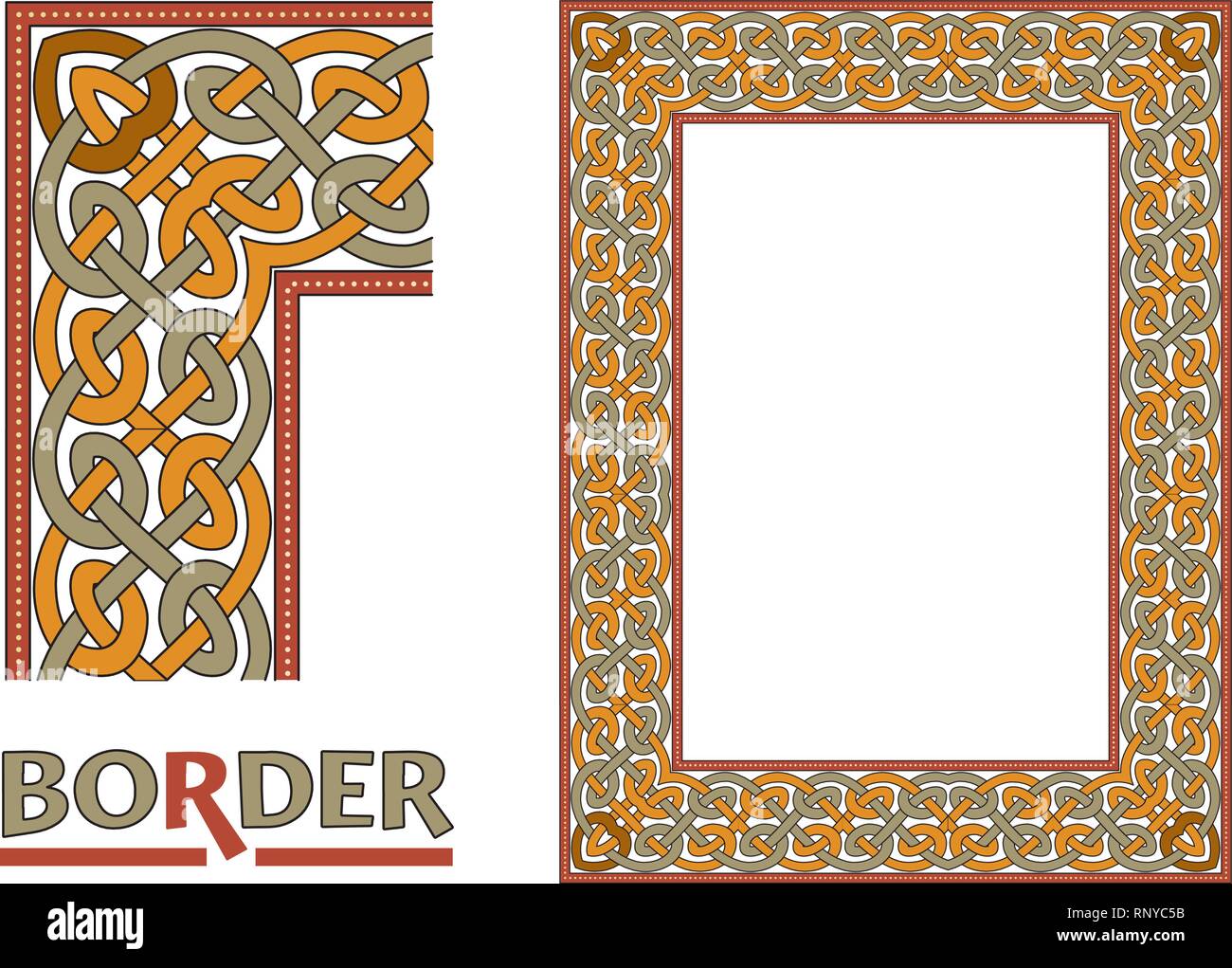 Old World Borders Vector - Tiled frame in plant leaves and flowers ...