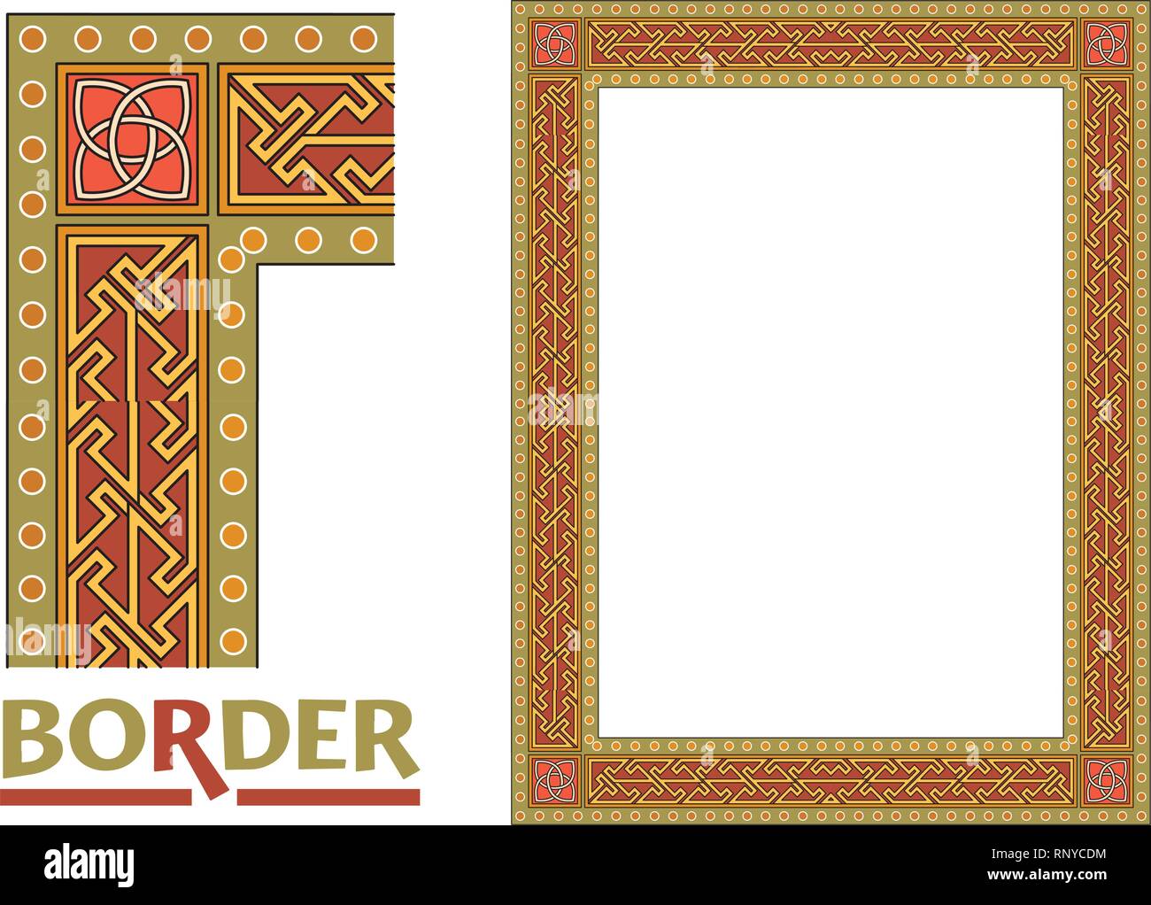 Old World Borders Vector - Tiled frame in plant leaves and flowers ...