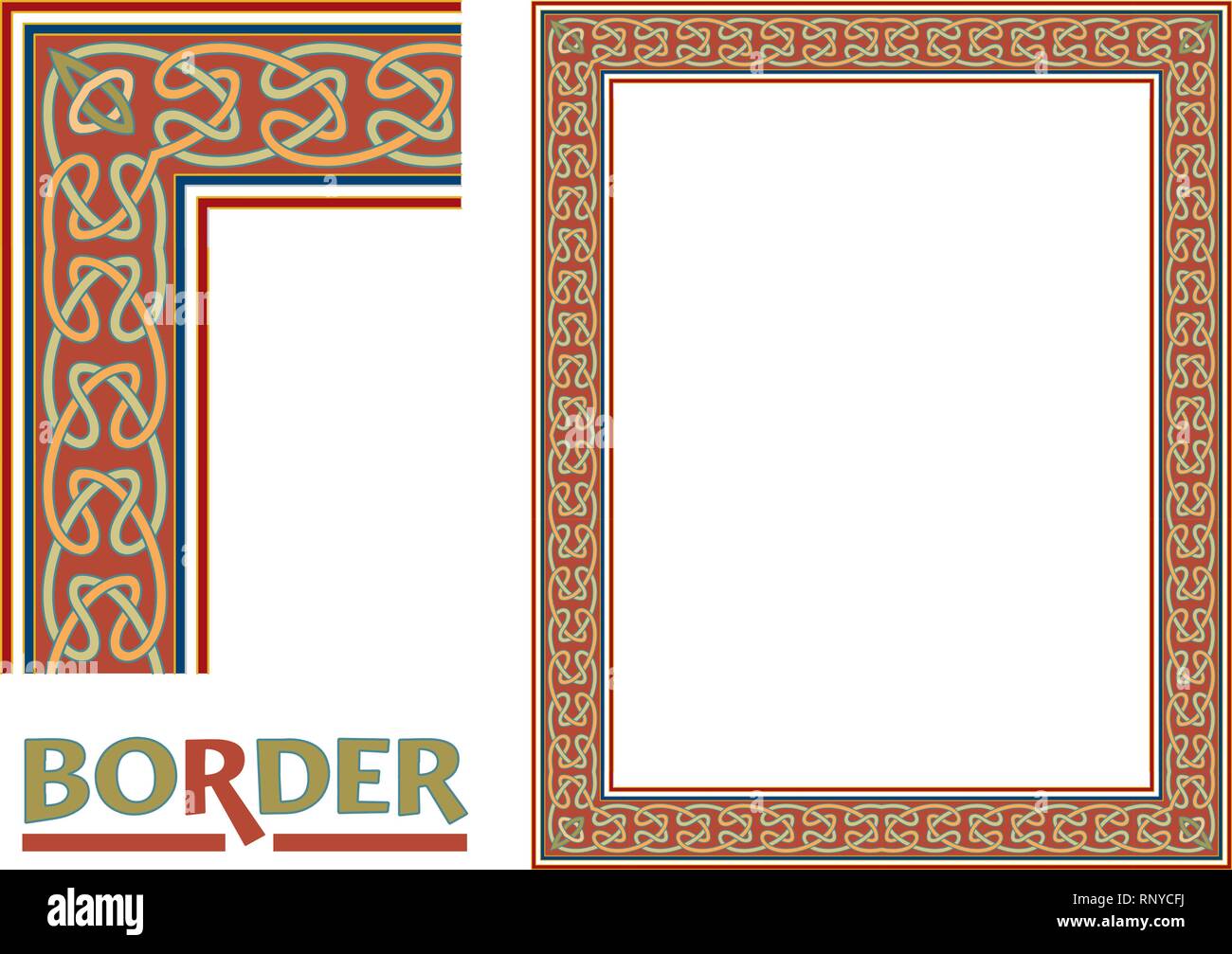 Old World Borders Vector - Tiled frame in plant leaves and flowers ...