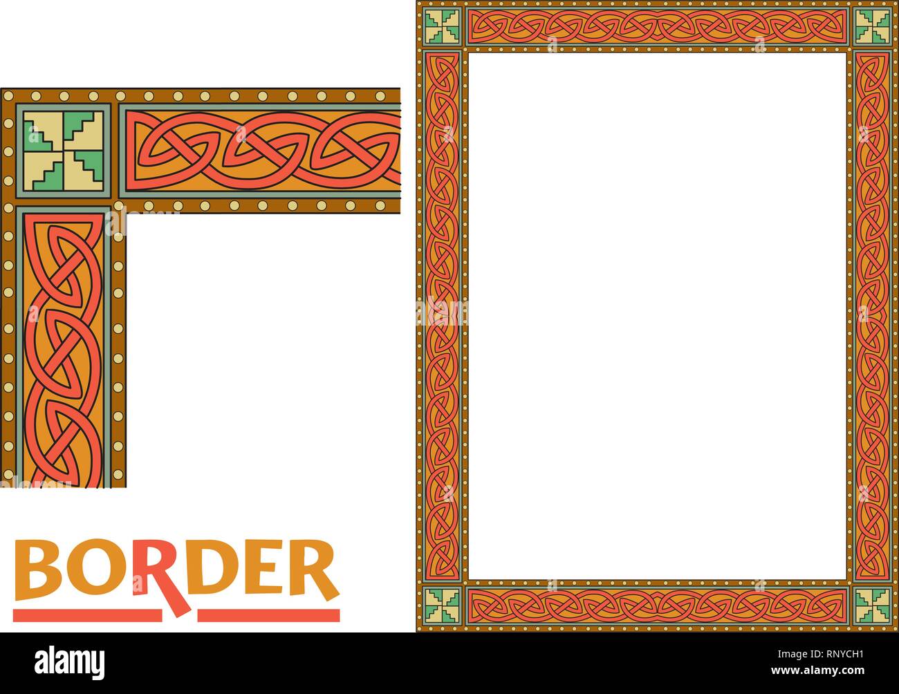 Old World Borders Vector - Tiled frame in plant leaves and flowers ...