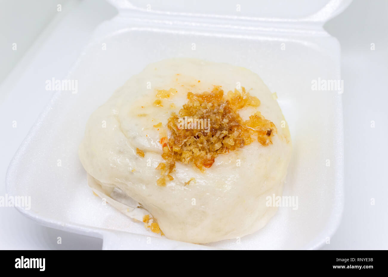 Steamed stuff bun isolated in white background Stock Photo - Alamy