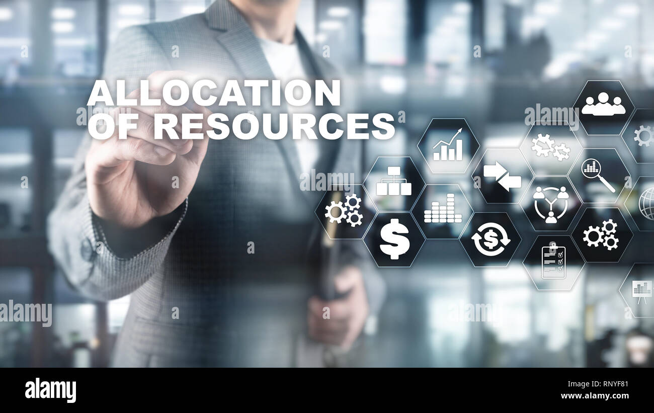 Allocation of resources concept. Strategic planning. Mixed media ...