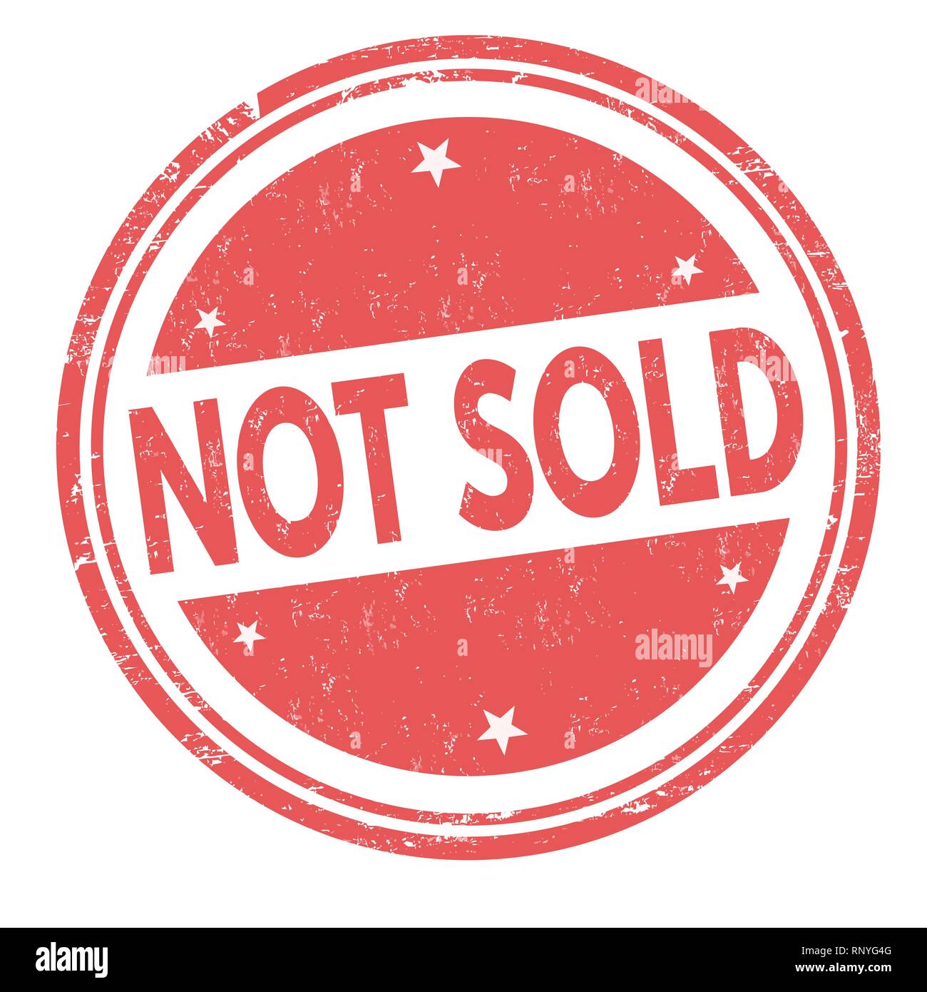 Not sold sign or stamp on white background, vector illustration Stock ...