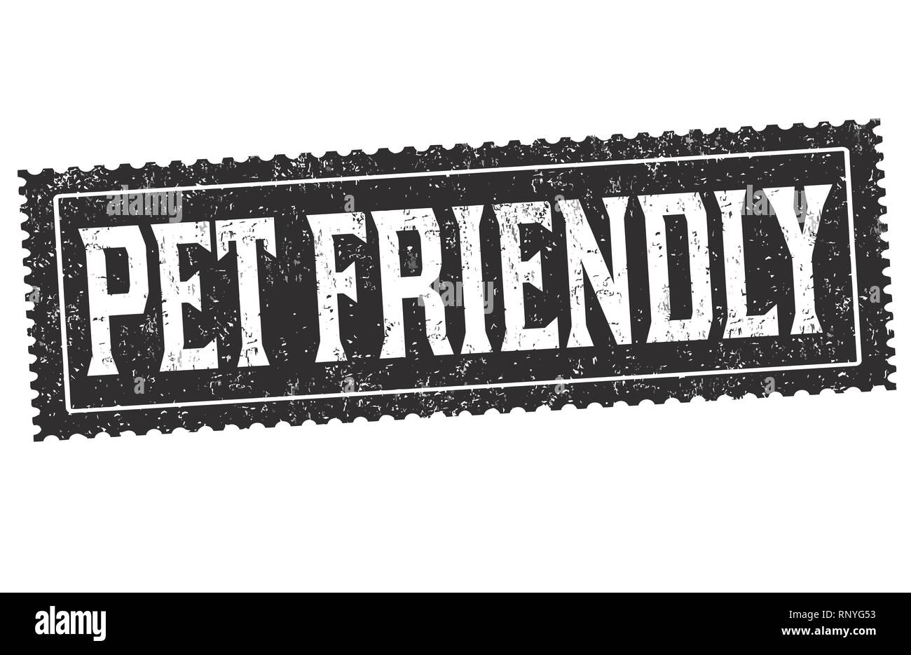 Pet friendly sign or stamp on white background, vector illustration ...