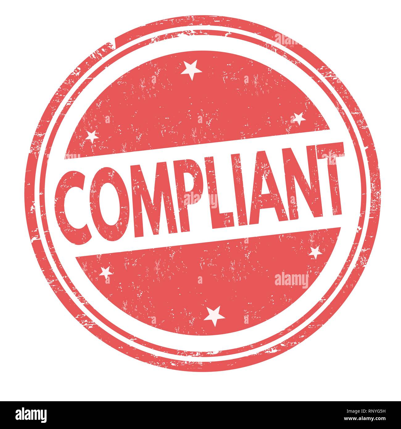 Compliant sign or stamp on white background, vector illustration Stock ...