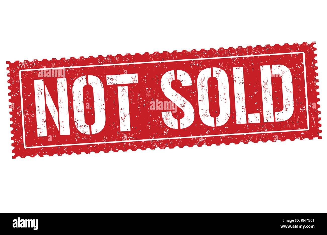 Not sold sign or stamp on white background, vector illustration Stock ...