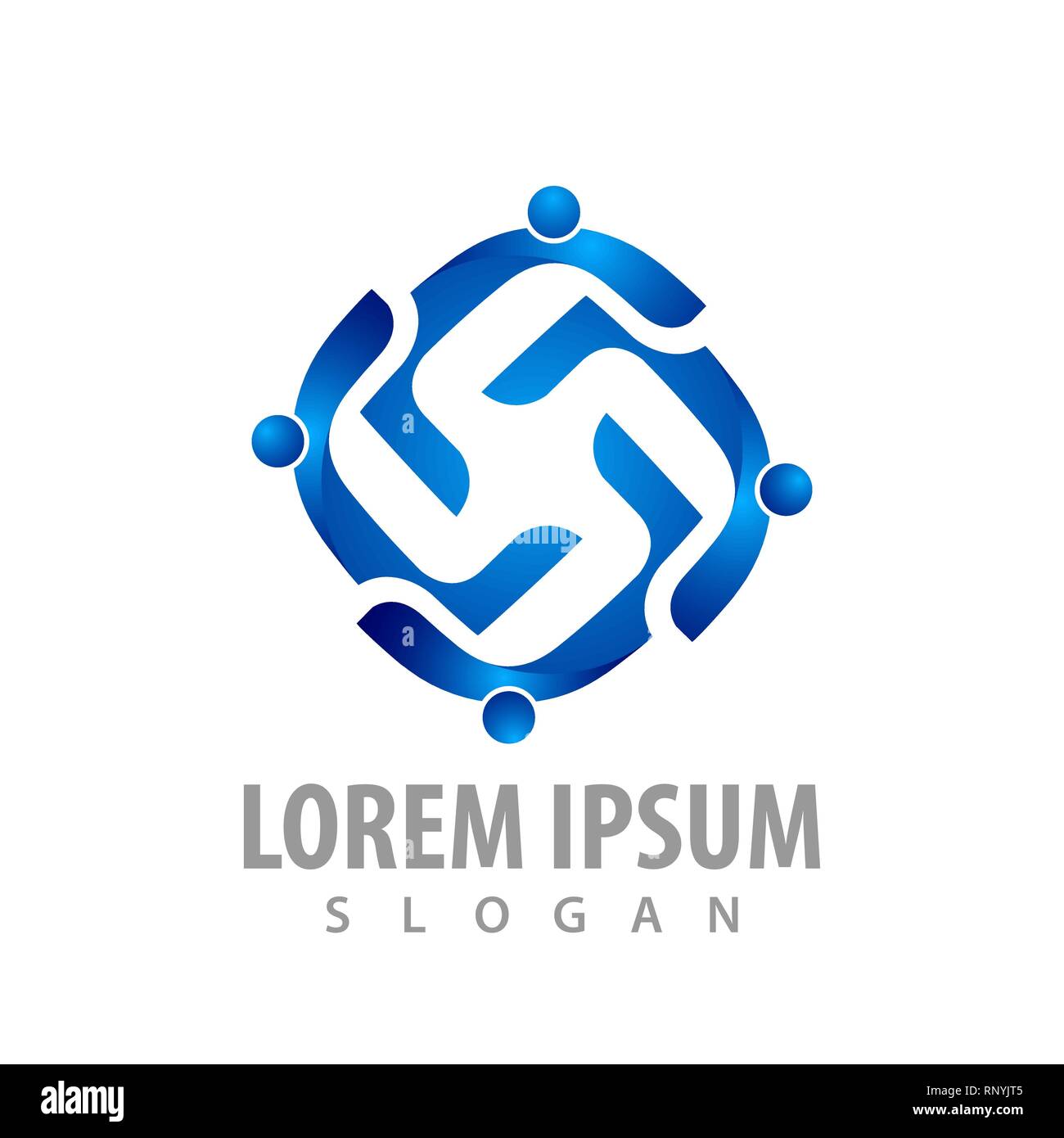 Rotate people connect logo concept design. Symbol graphic template ...