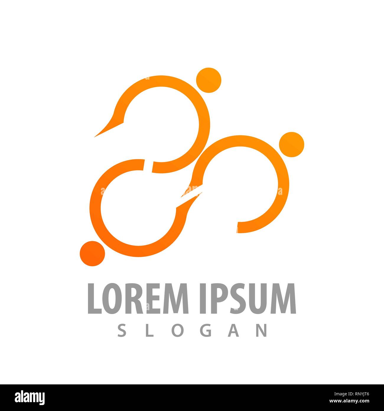 Curve line people logo concept design. Symbol graphic template element ...