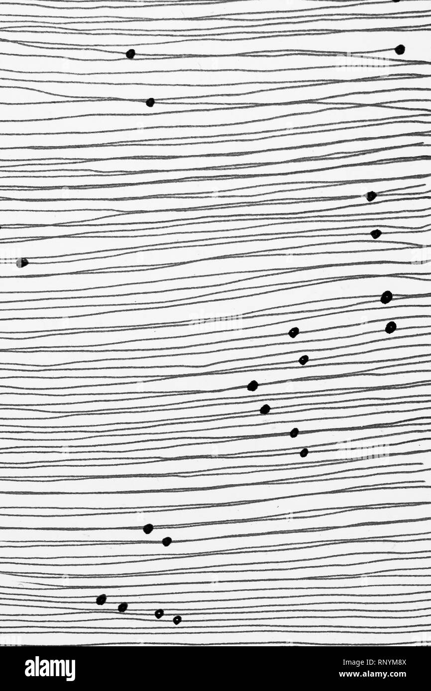 lines and dots on white paper background - pattern design Stock Photo ...