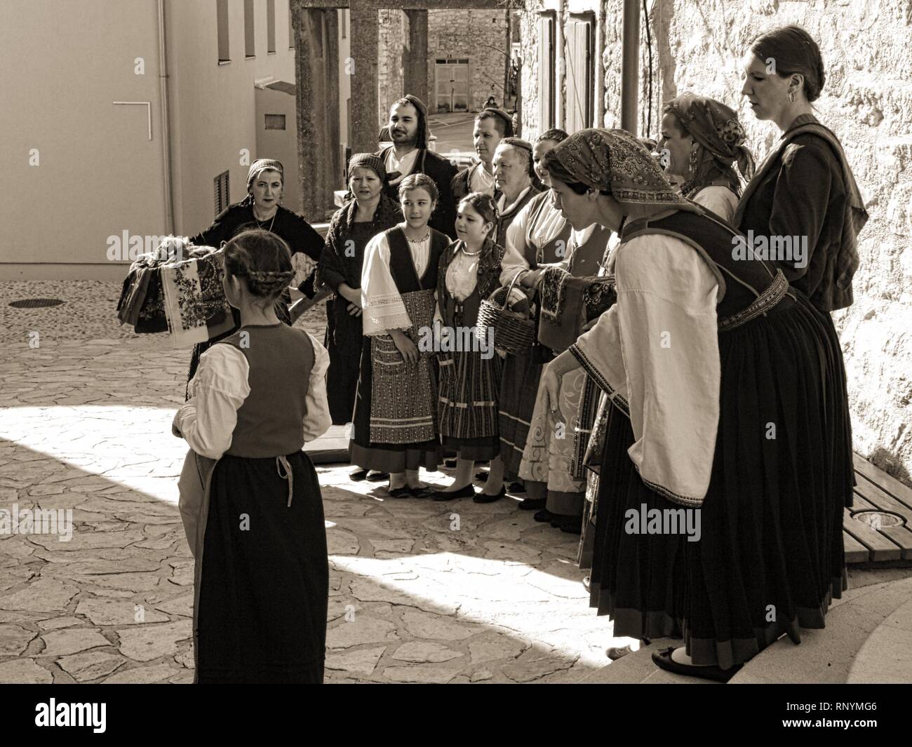 folklore and island of Betina Stock Photo - Alamy