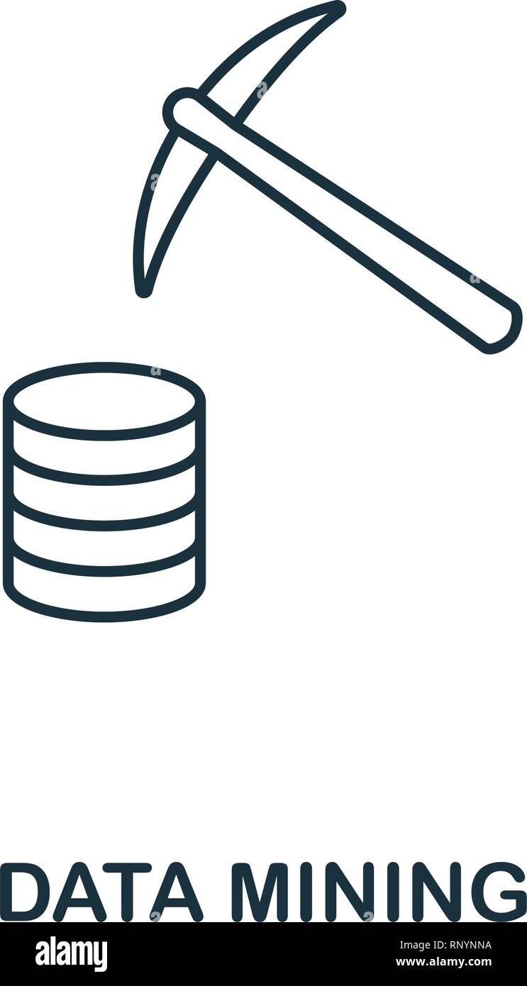 Data Mining outline icon. Thin line style from big data icons ... Data Mining outline icon. Thin line style from big data icons ...