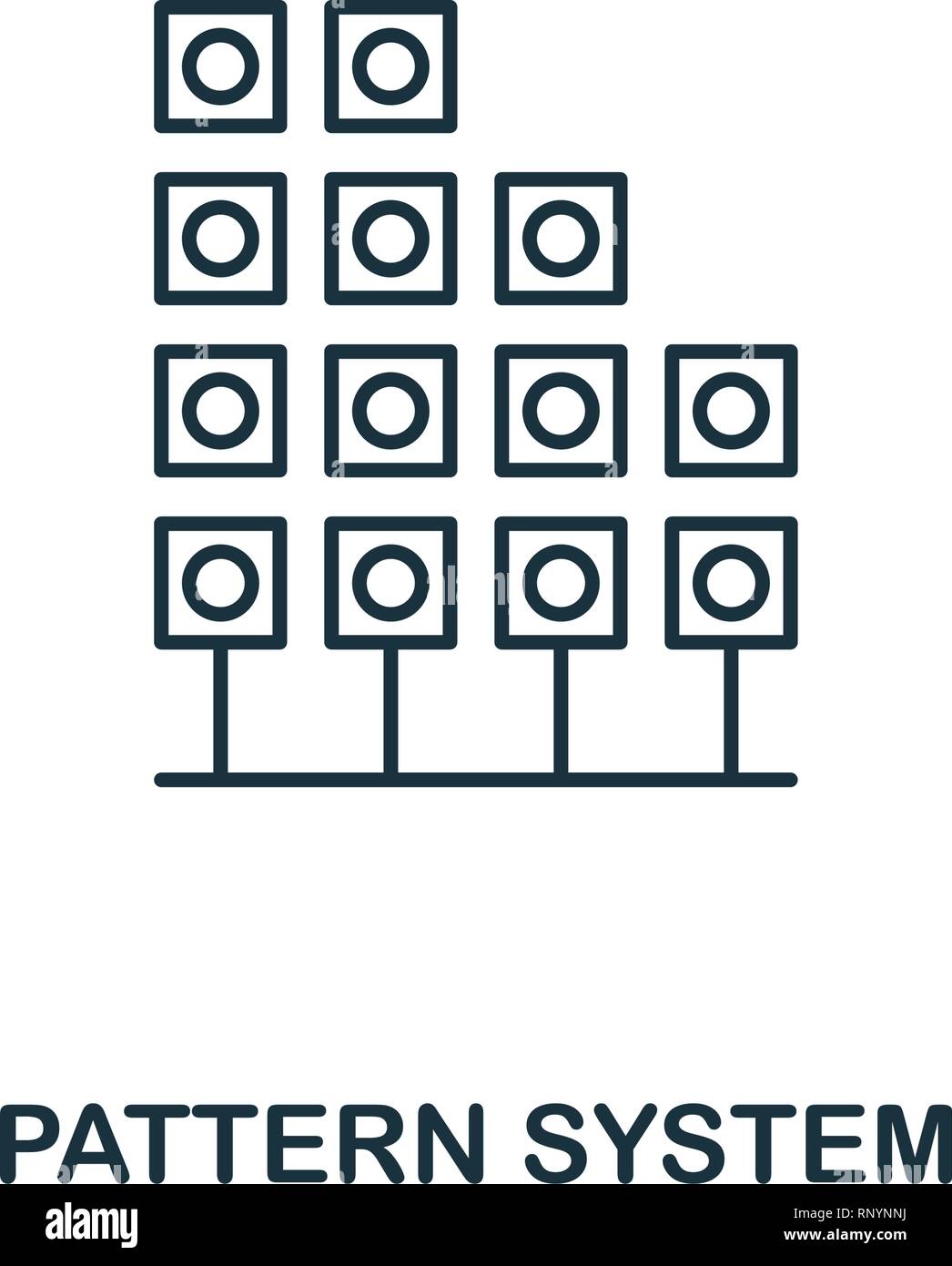 Pattern System outline icon. Thin line style from big data icons ...