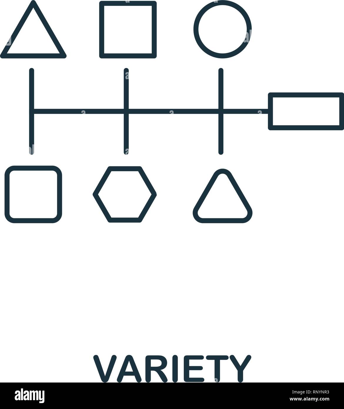 Variety outline icon. Thin line style from big data icons collection ...