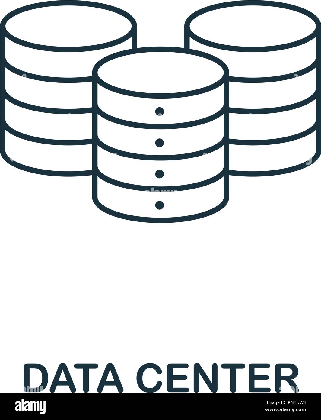 Data Center outline icon. Thin line style from big data icons ... Data Center outline icon. Thin line style from big data icons ...