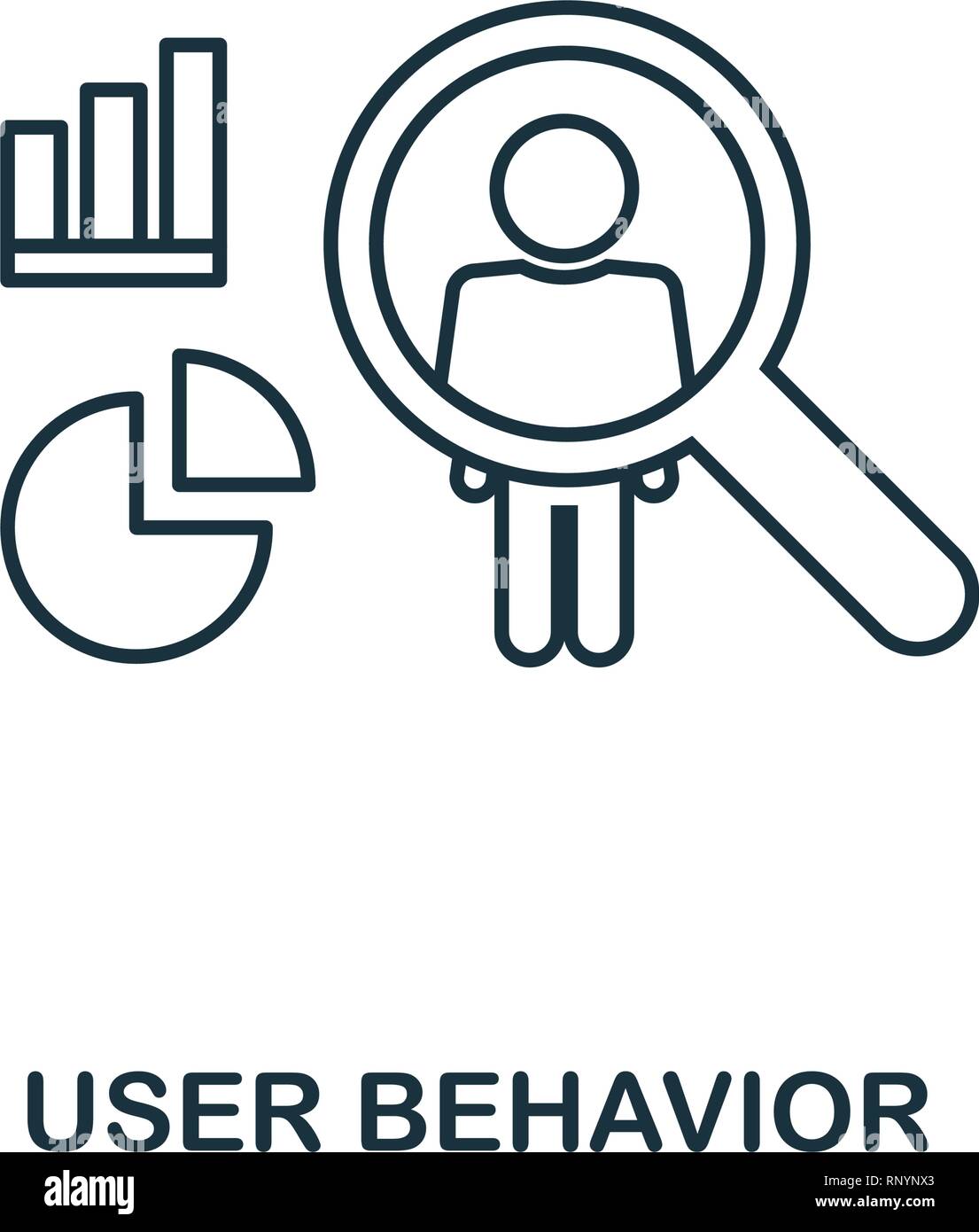 User Behavior outline icon. Thin line style from big data icons ...