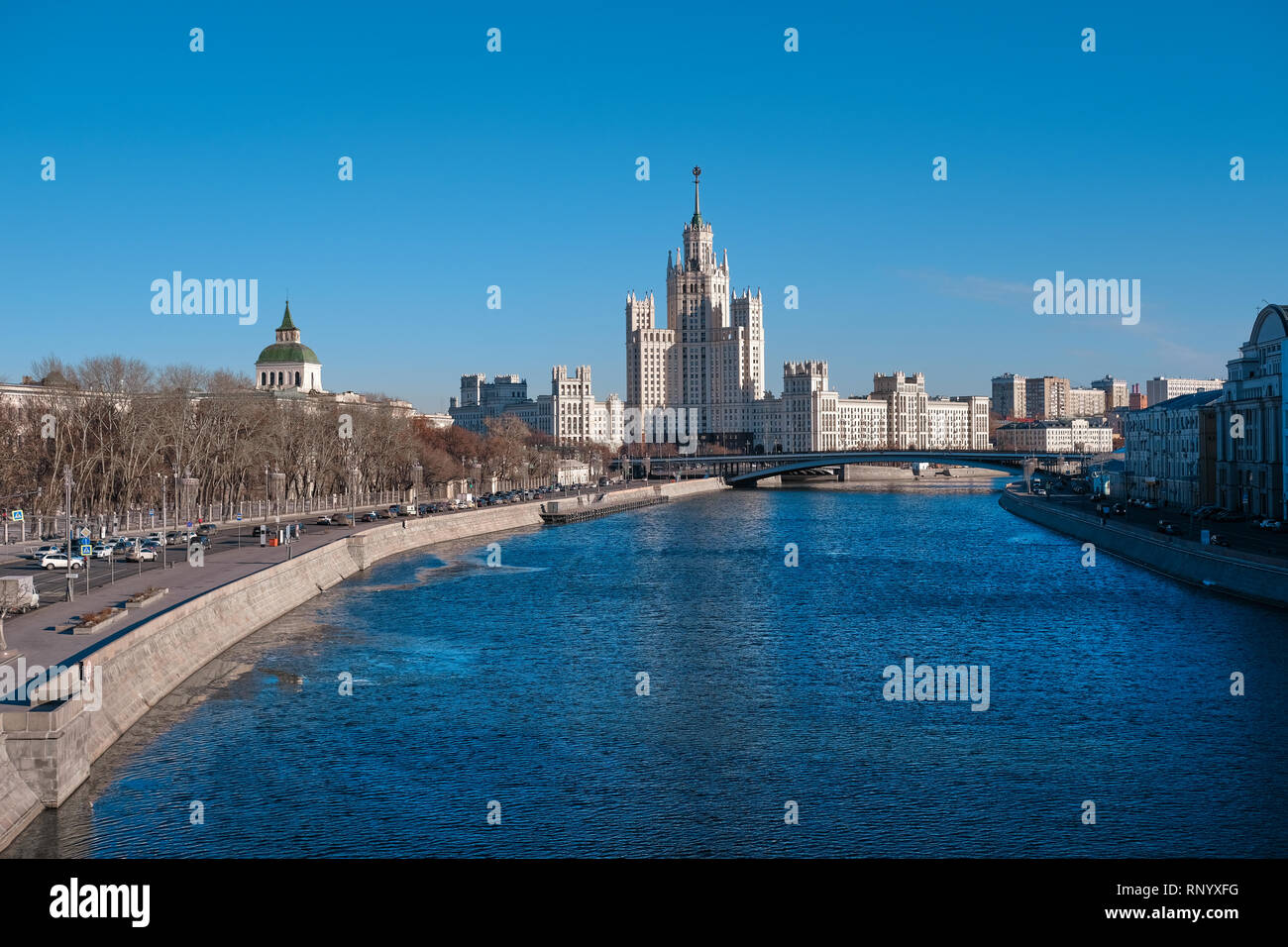 Moscow, Russia - Feb 19, 2019: Famous and historical places in centre ...