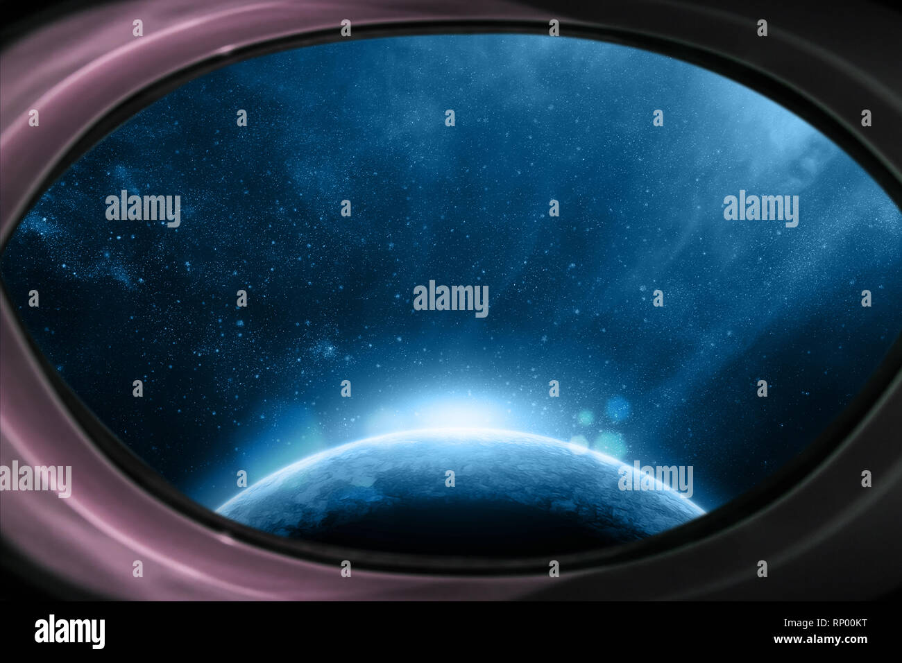 aerial view space earth Stock Photo - Alamy