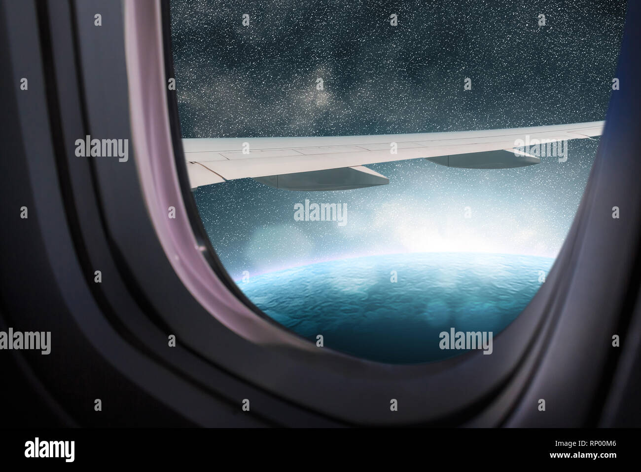 aerial view space earth Stock Photo - Alamy