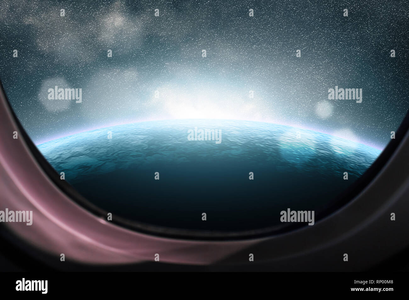 aerial view space earth Stock Photo - Alamy